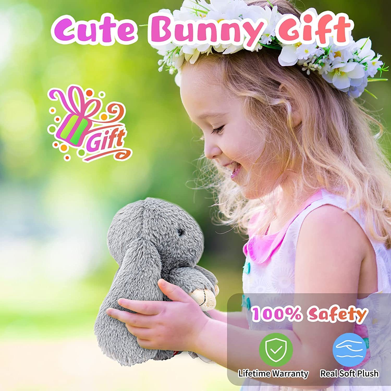 Talking Bunny Toys For Kids, Repeats What You Say, Interactive Stuffed ...